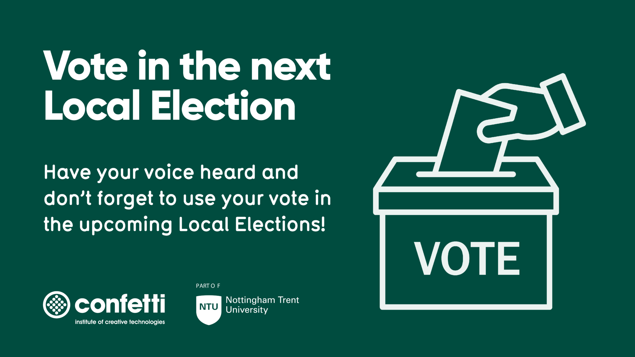 Use your vote at this year’s Local Election on Thursday 4 May ...
