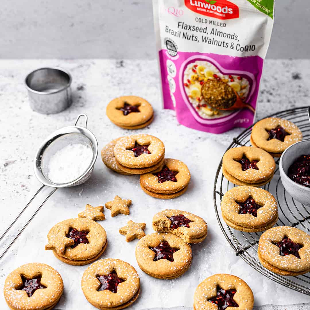 Peanut Butter Nutty Linzer Cookies Vegan Recipe