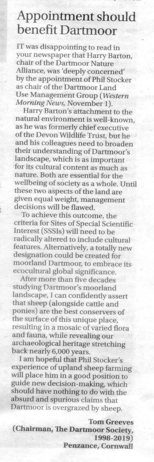 Phil Stocker has been appointed Independent Chair of the new Dartmoor ...