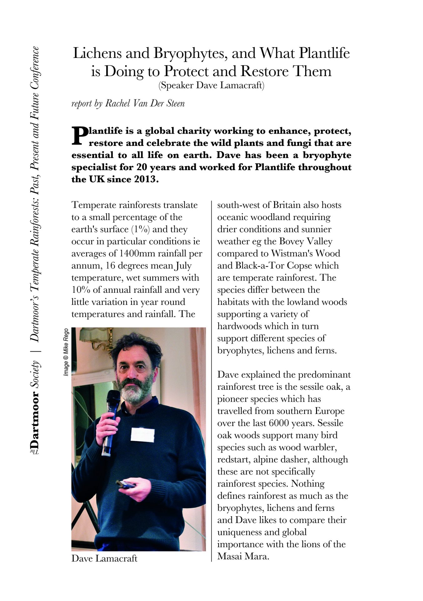 Dartmoor's Temperate Rainforests: Past, Present and Future. - Dartmoor ...