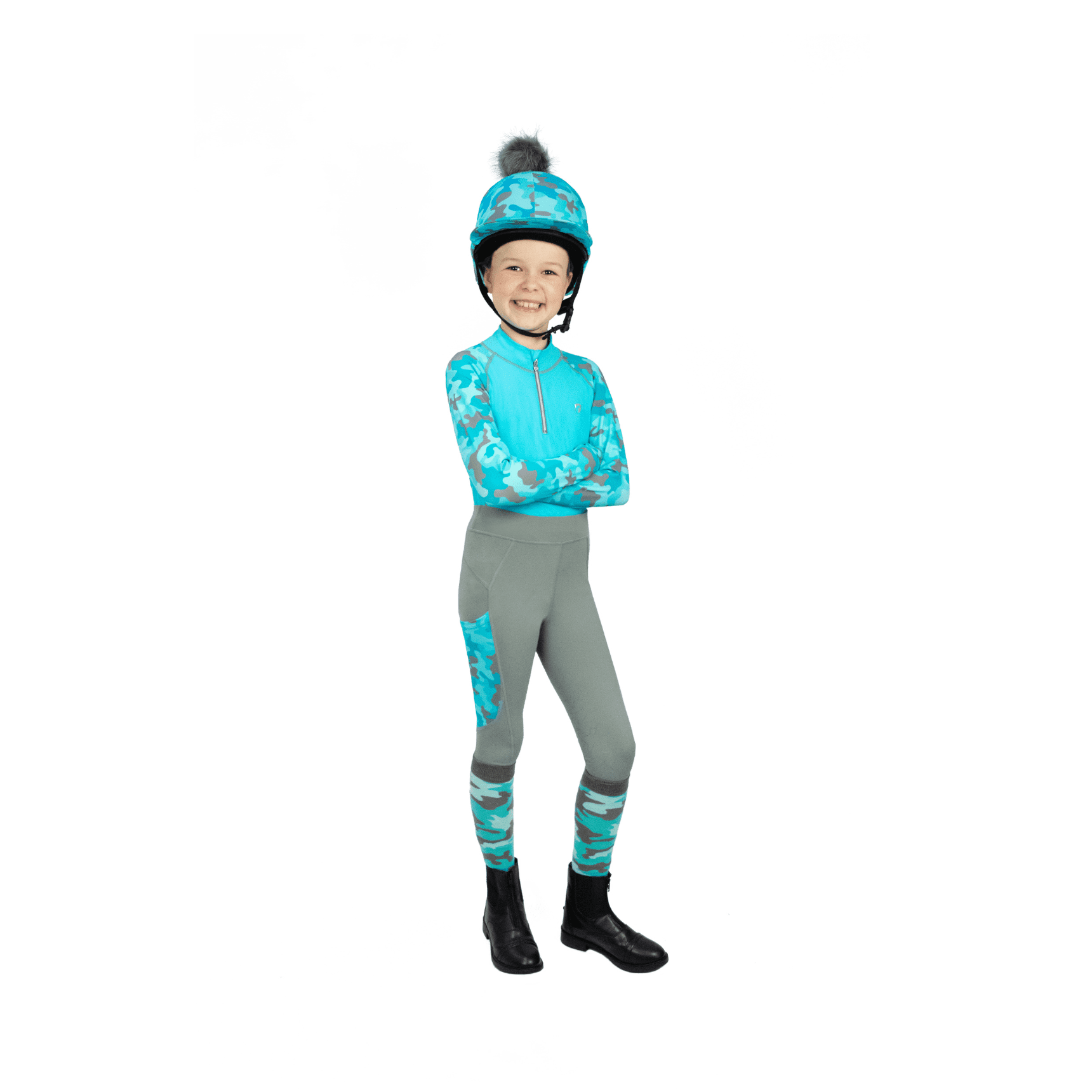 Hy Equestrian Dynaforce Base Layer Pacific/Grey - Martin Pears ...