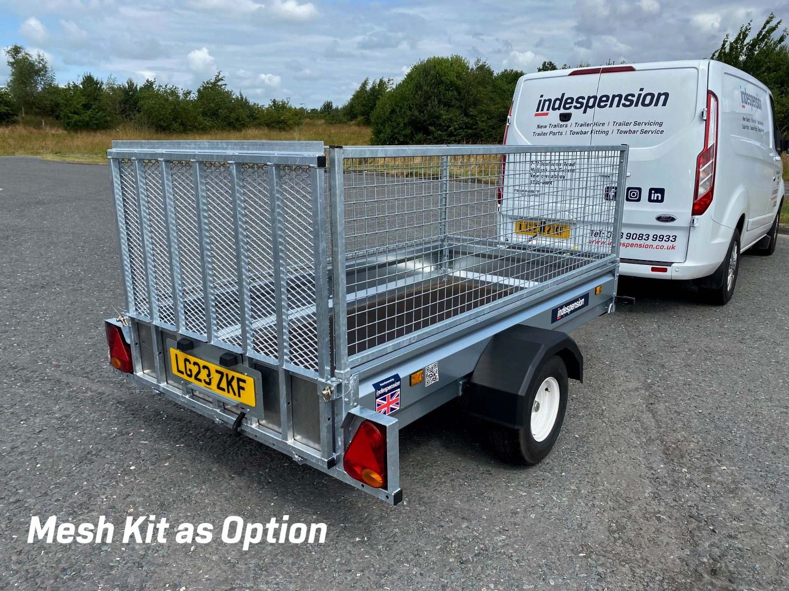 Indespension Unbraked 8'x5' Extended Goods Trailer - With Ramptail ...