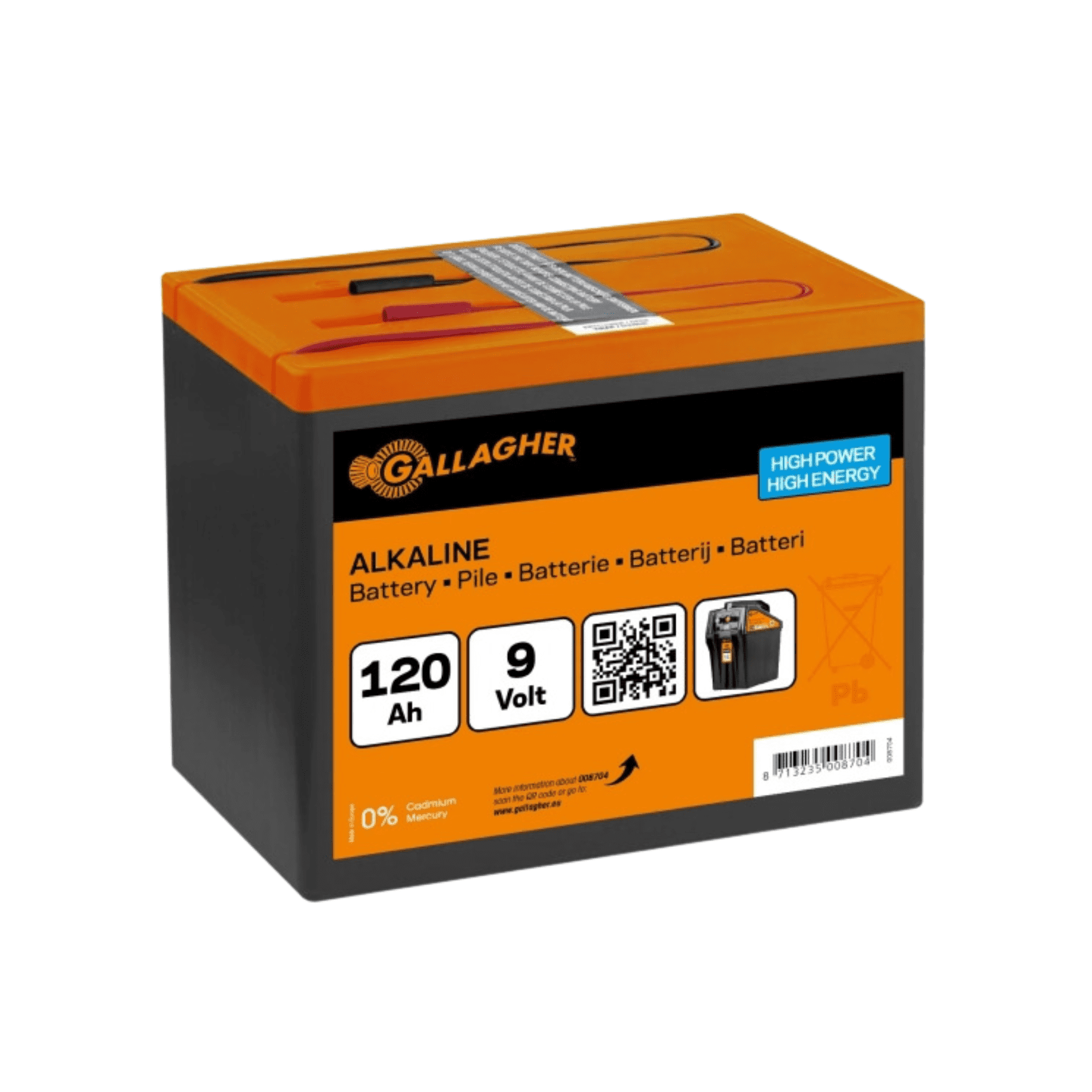 Gallagher Powerpack battery 9v 120Ah 008704 - Martin Pears Engineering ...
