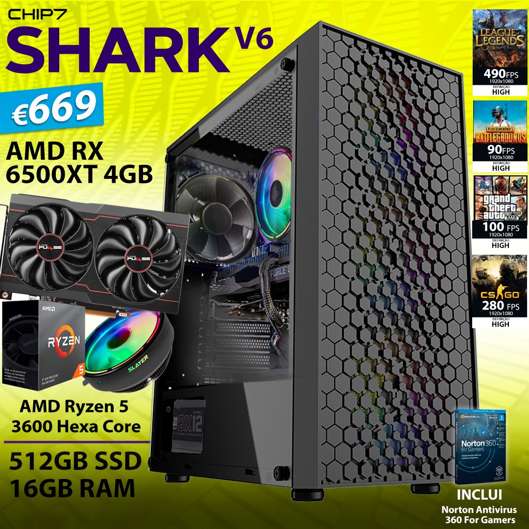 CHIP7 COMPUTADOR DESKTOP GAMING SHARK