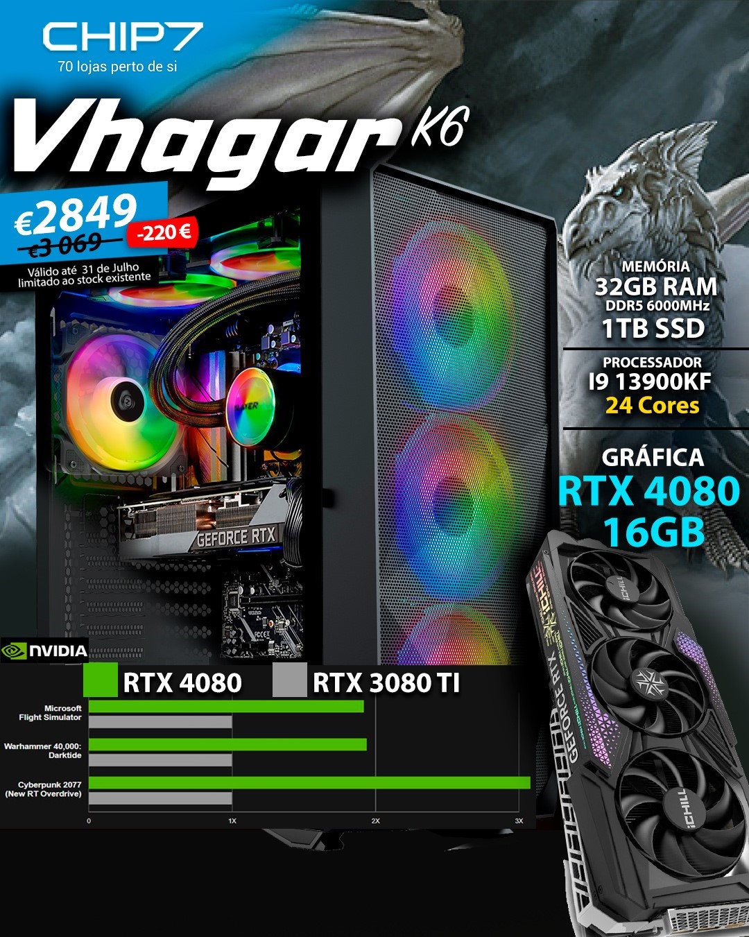 COMPUTADOR GAMING - I9 13900KF / RTX 4080 16GB / 32GB RAM / 1TB SSD ...
