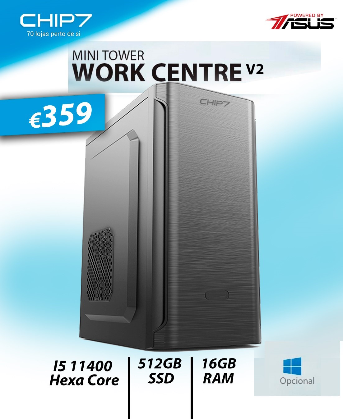COMPUTADOR TRABALHO - I5 11400 / 16GB RAM / 512GB SSD / S/SO - CHIP7 ...
