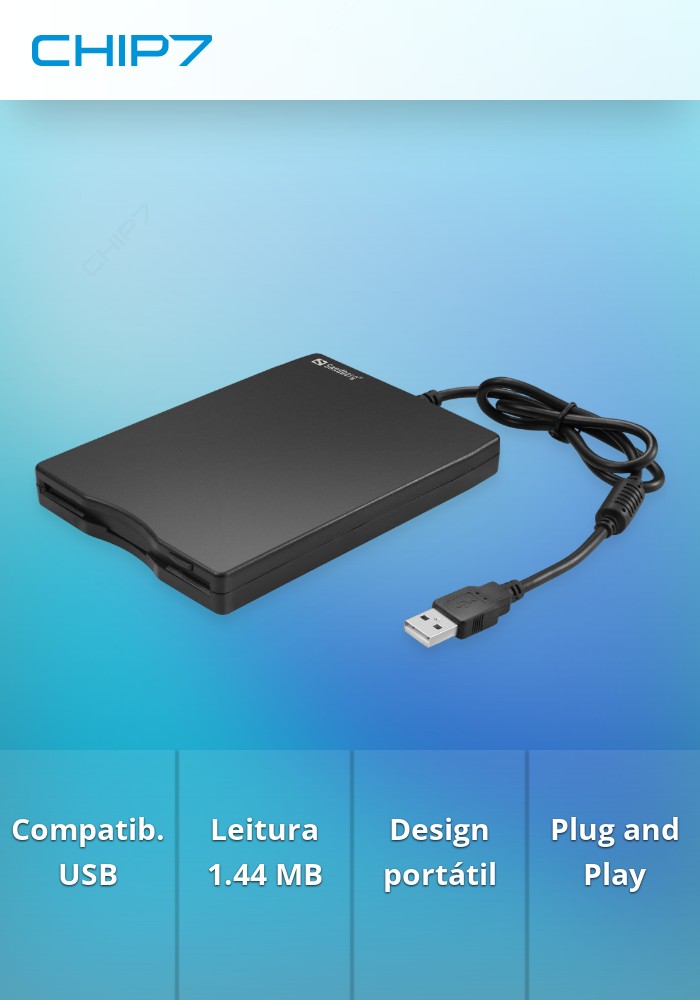 Floppy Drive Leitor de disquetes USB | CHIP7