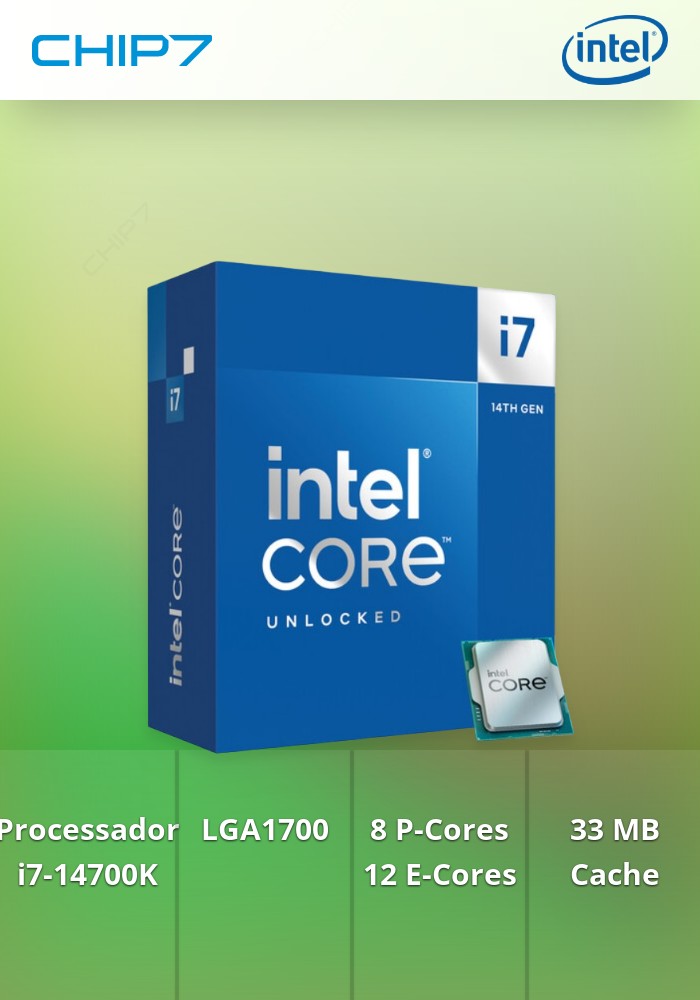Processador Intel Core i7-14700K (14ª Geração) "Raptor Lake Refresh" 20 ...